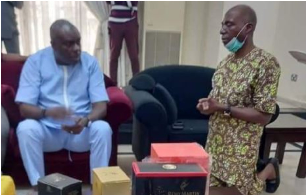 Nigerians react as senator kneels before ex-convict James Ibori