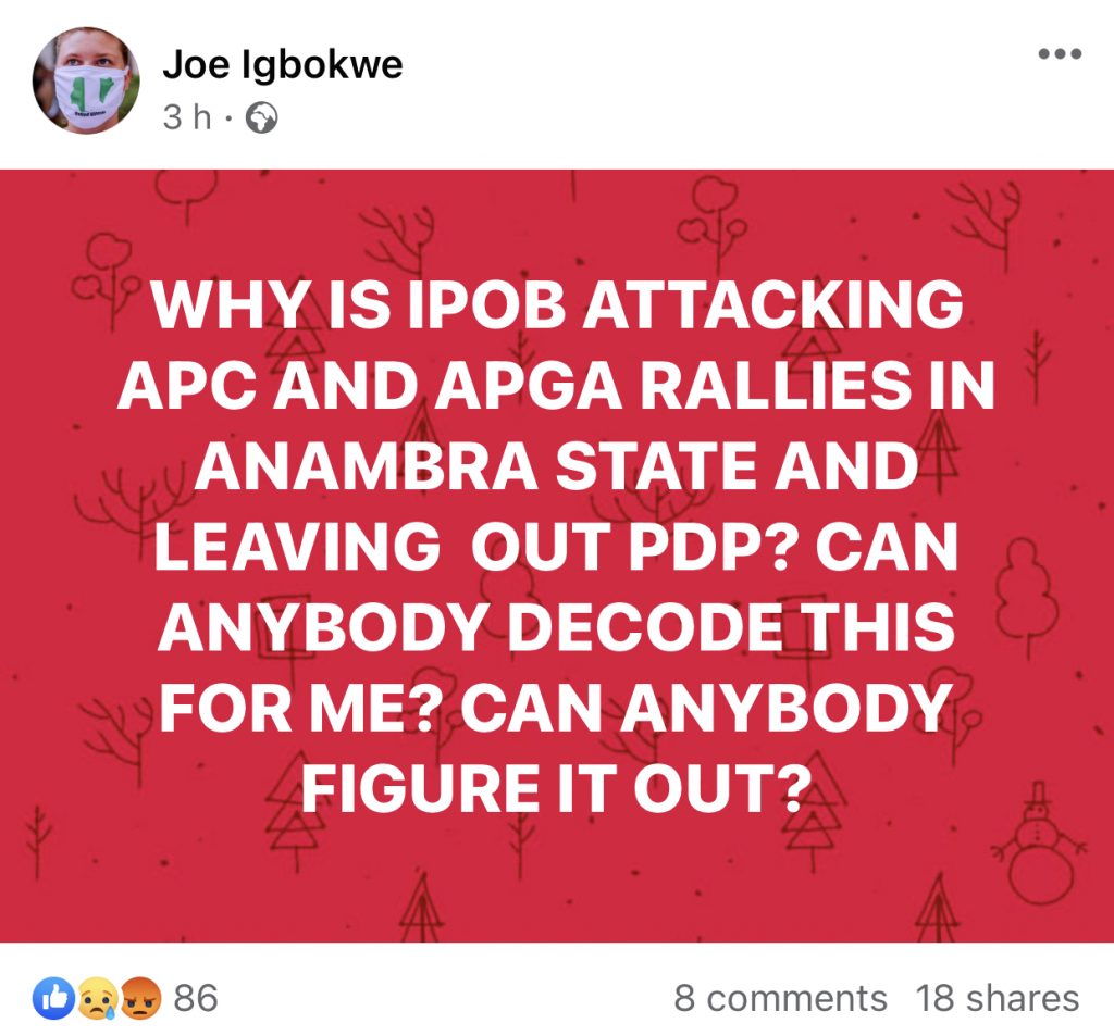 “Why is IPOB attacking APC, APGA but not PDP?“- Joe Igbokwe “Why is IPOB attacking APC, APGA but not PDP?“- Joe Igbokwe