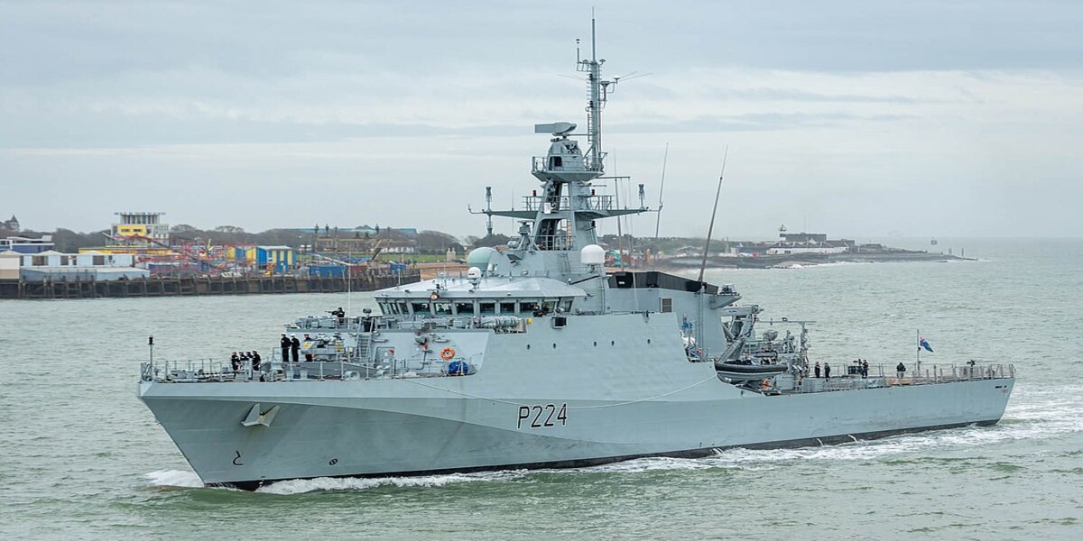 Royal Navy Ship HMS Trent arrives in Lagos