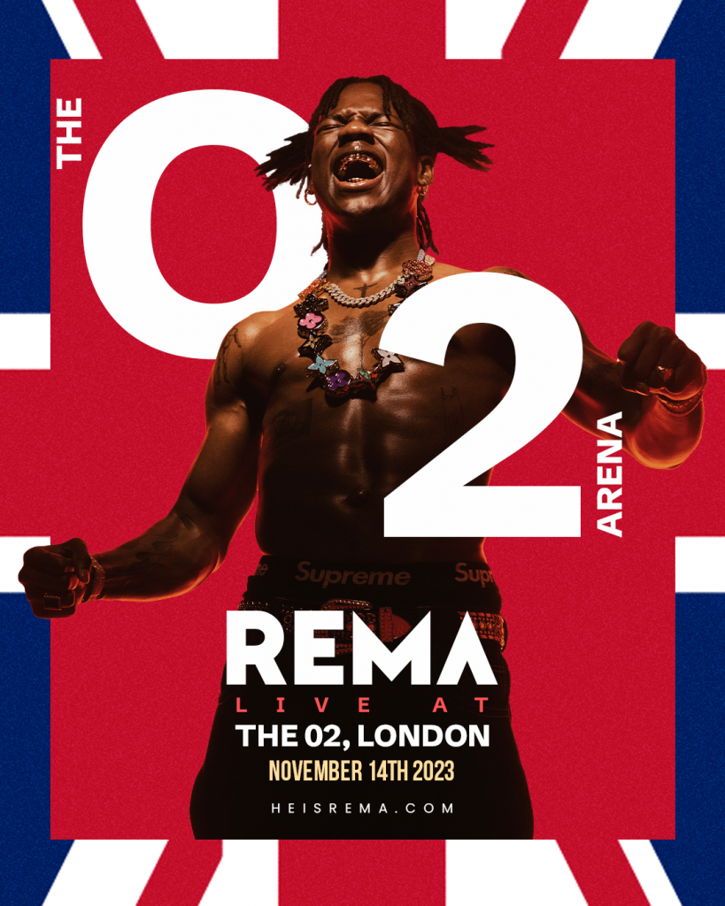 Rema Sets to Headline Soldout Concert at the 20,000-capacity London O2 ...