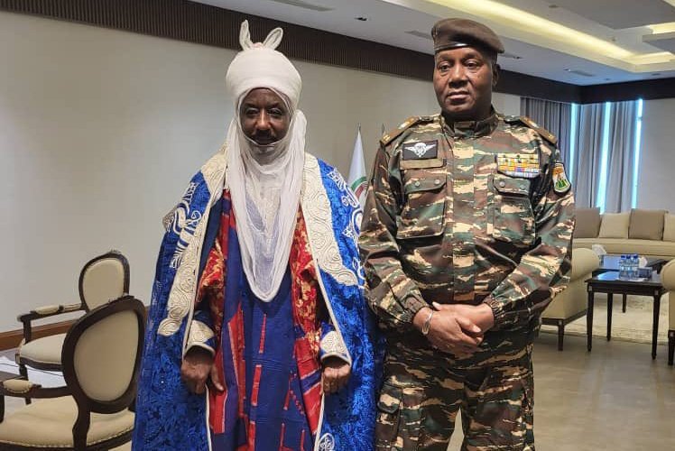 BREAKING: Former Emir of Kano, Lamido Sanusi meets Niger Republic coup leaders