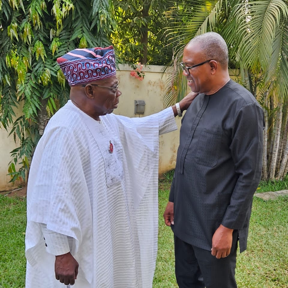 Peter Obi Meets Former President Obasanjo in Lagos [PHOTOS]