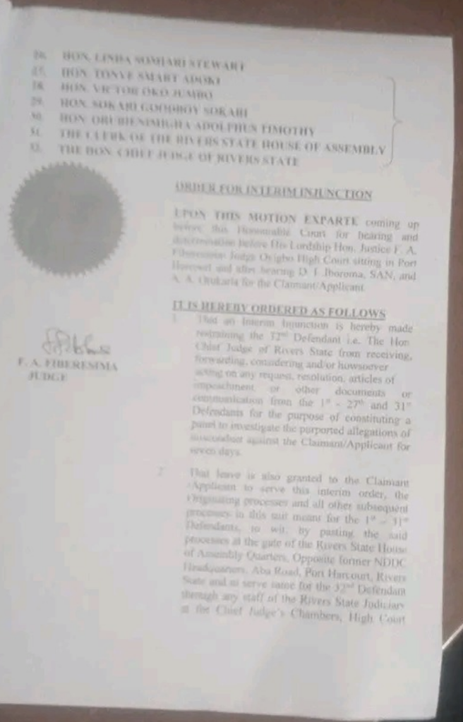BREAKING: Court Stops Rivers Assembly From Constituting Impeachment ...