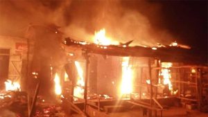 Fresh Tension in Oyo as Fire Guts Eight Shops in Ibadan Market ...
